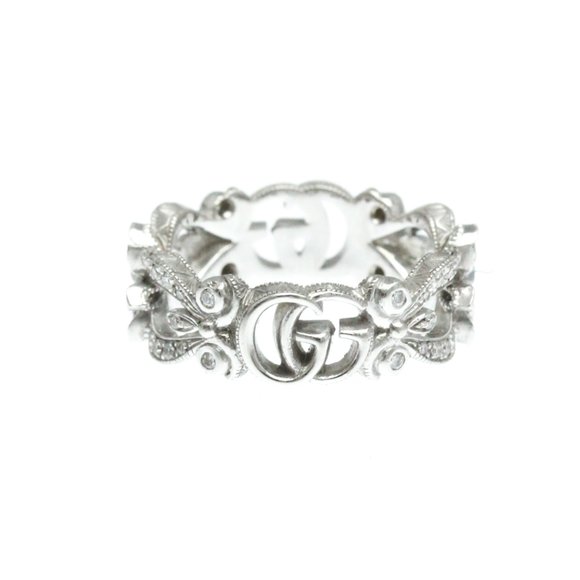 Gucci | Jewelry | Gucci Flora Diamond Ring White Gold 8k Fashion ...